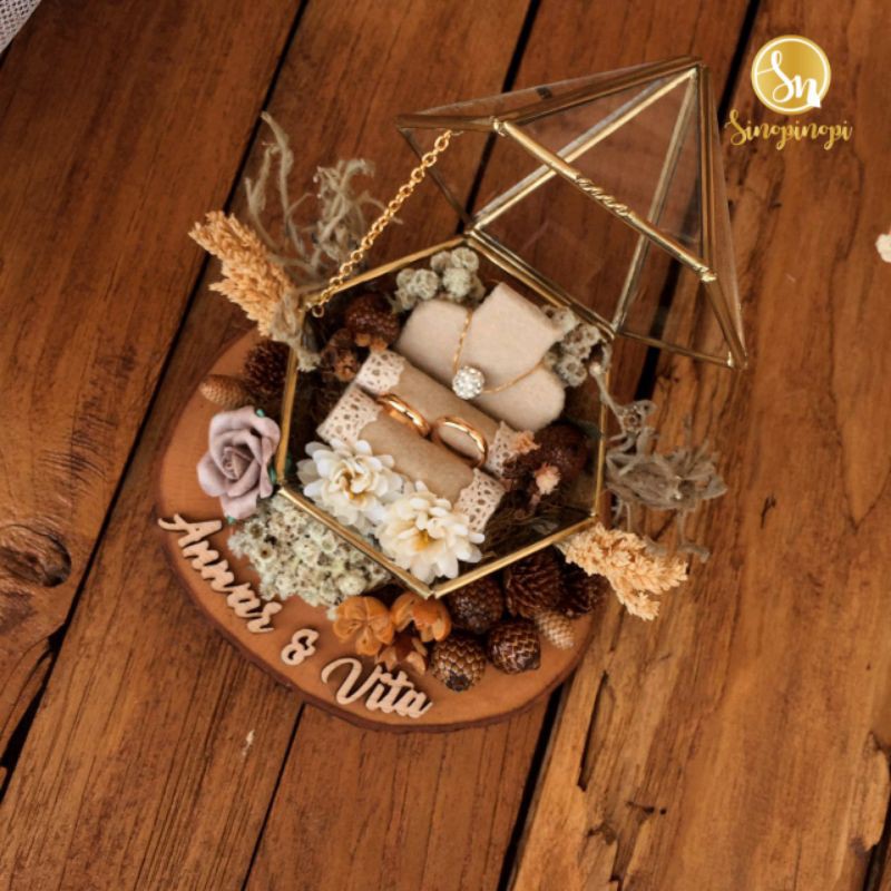 Jual RING BOX KAREL | KOTAK CINCIN TERARIUM DIAMOND | LAMARAN NIKAH ...