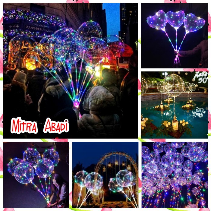 Jual BALON PLASTIK Balon LED/Balon BOBO/BOBO Balon/Balon Lampu Tumblr ...
