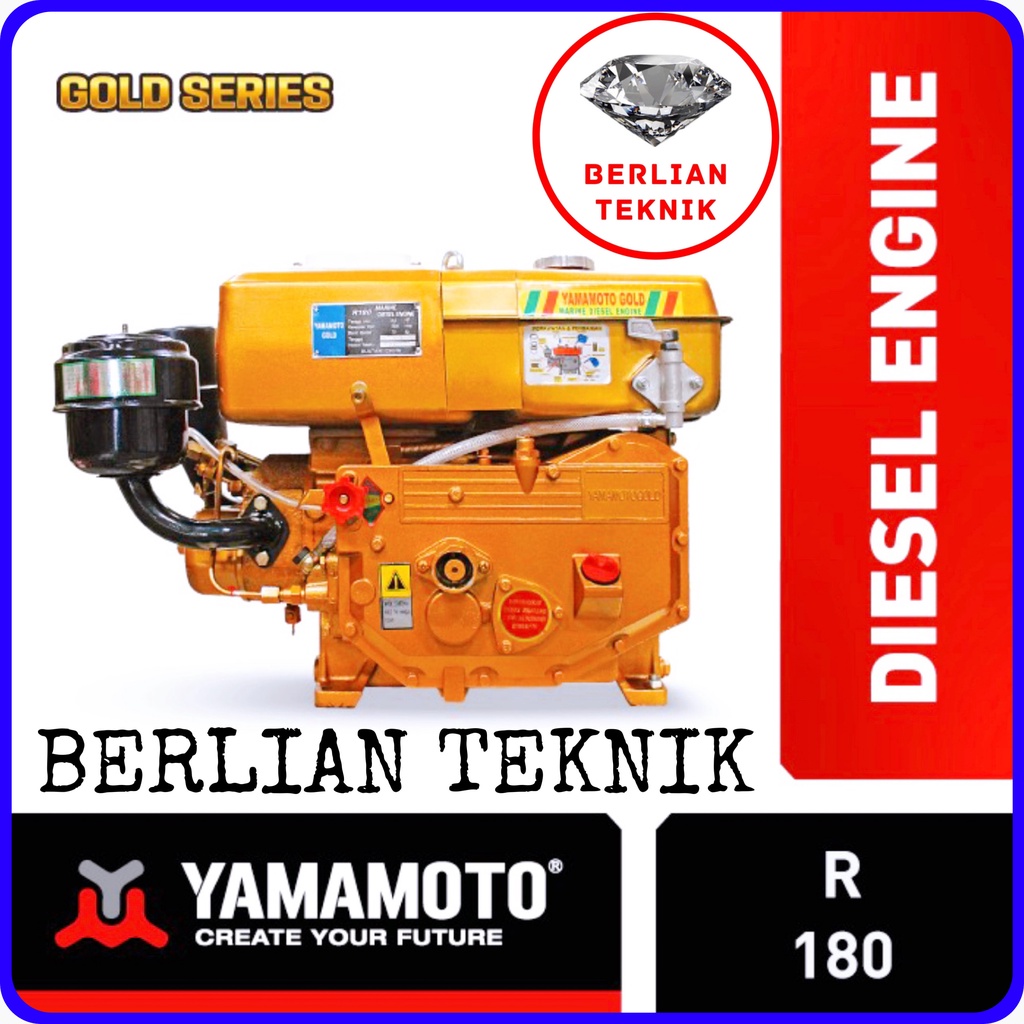 Jual Mesin Penggerak Solar Engine Diesel Yamamoto Gold R180 / 8.5 HP Hopper | Shopee Indonesia