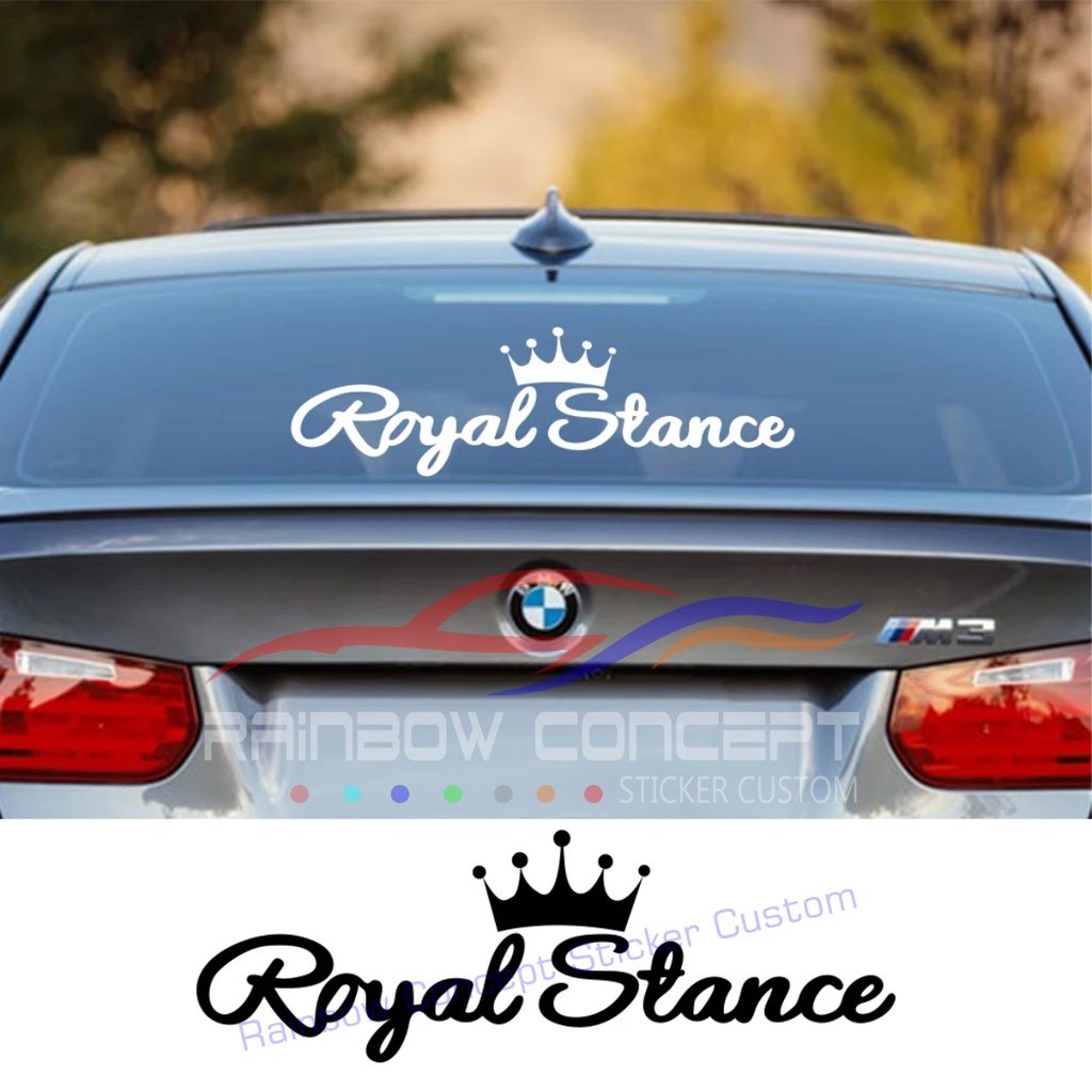 Jual stiker mobil royal stance sticker kaca depan/belakang mobil keren ...