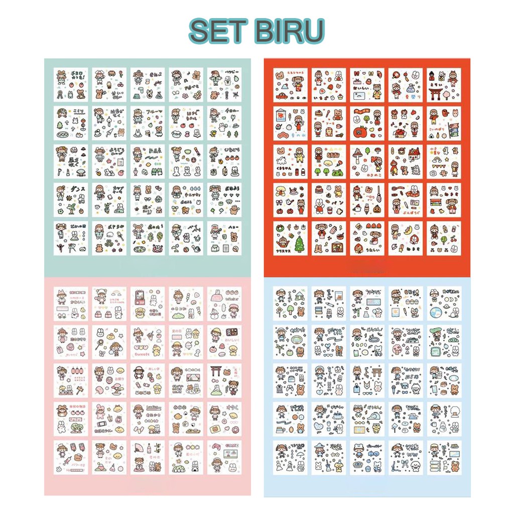 Jual [MILOLI] 100lembar SET Sticker HAPPY DAY Sticker DIY Scrapbook ...