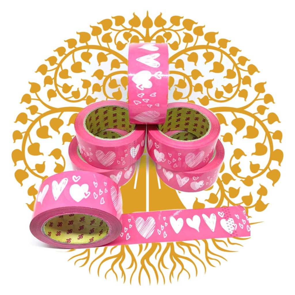 Jual Lakban Love / Lakban motif / Lakban Printing / Lakban Pink ...