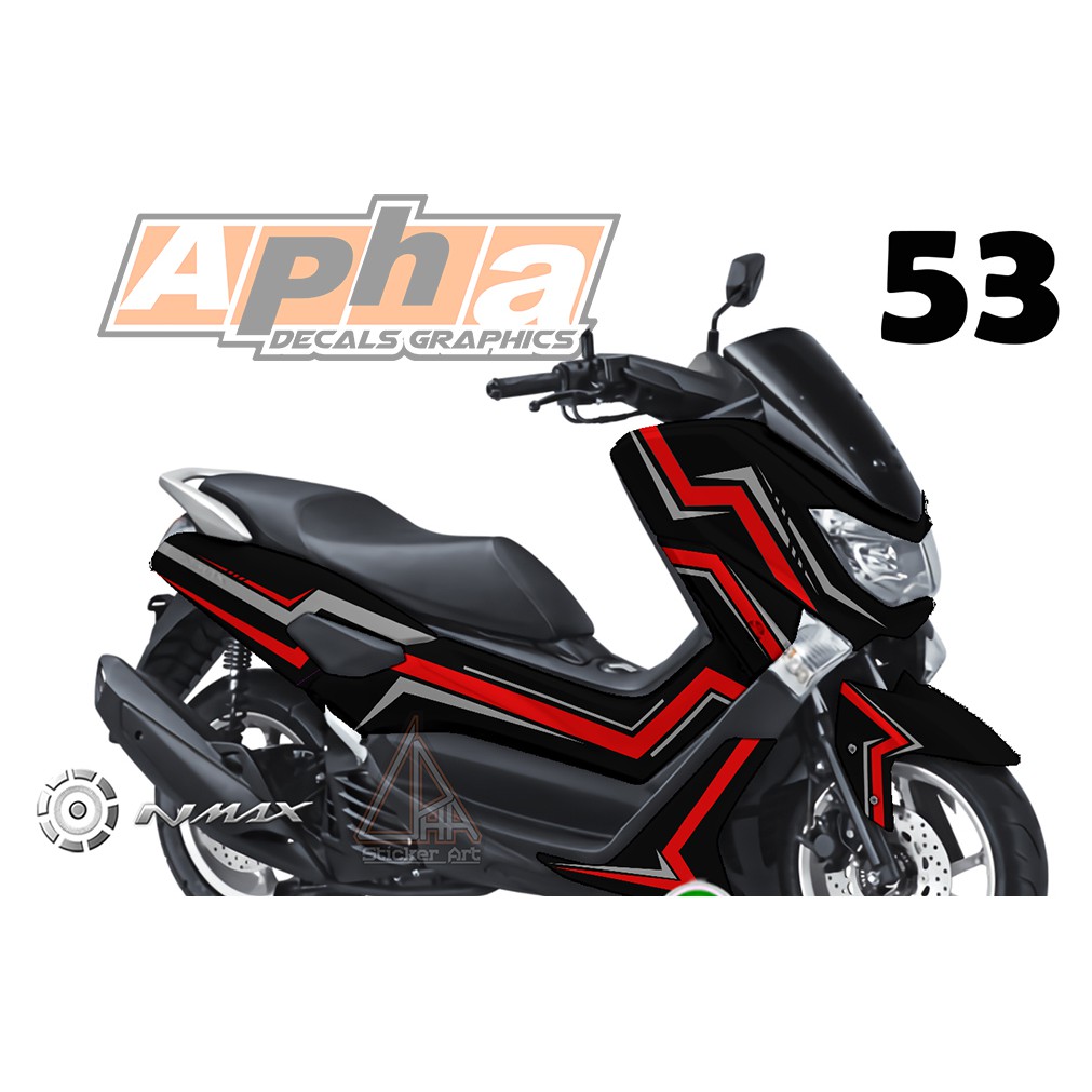 Jual STIKER STICKER MOTOR DECAL PRINT CUSTOM YAMAHA NMAX 155 OLD STRIPE ...
