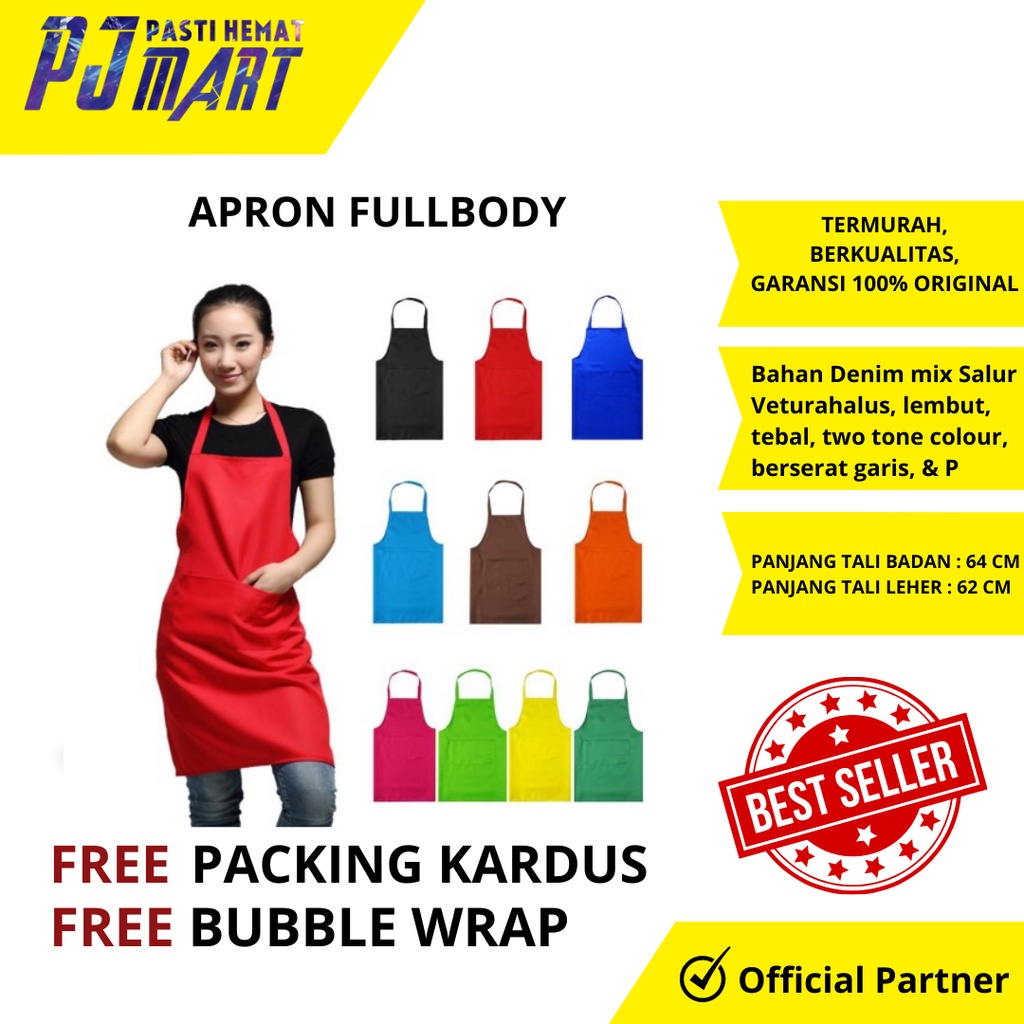 Jual Celemek Polos | Celemek Masak | Celemek | Apron Fullbody | Celemek ...