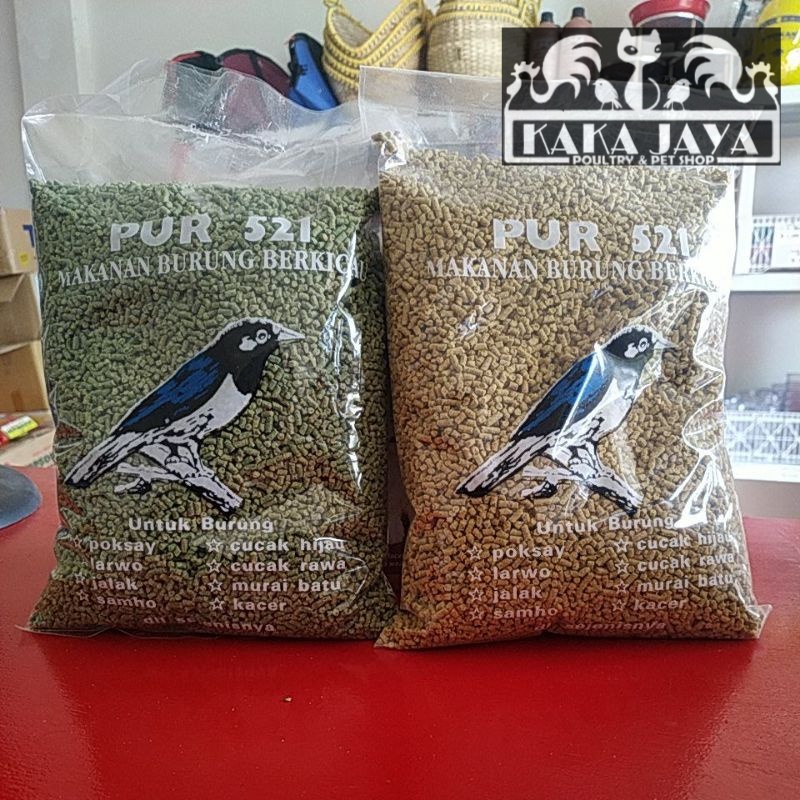 Jual PUR 521 Pakan burung berkicau | Hijau | Coklat 500gr | Shopee ...