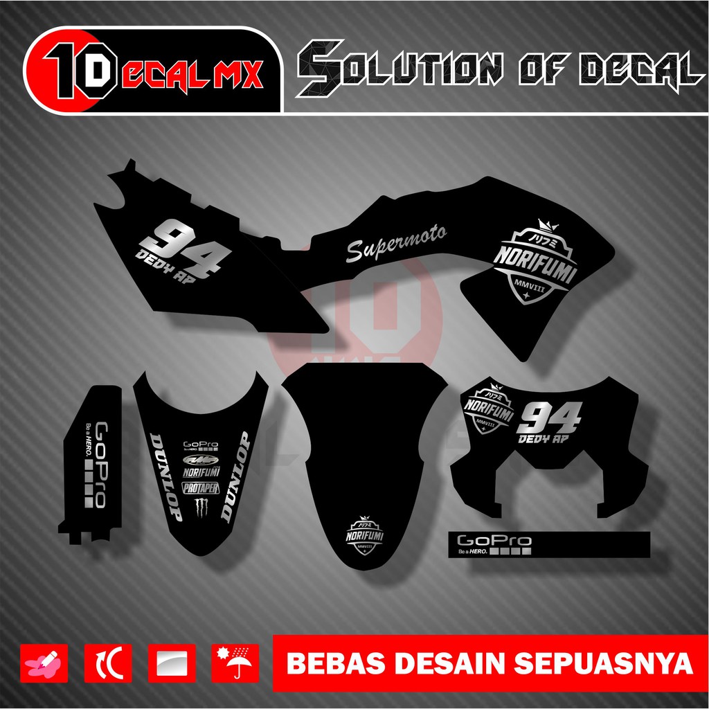 Jual dekal stiker motor kawasaki klx bf simple - decal sticker motor ...