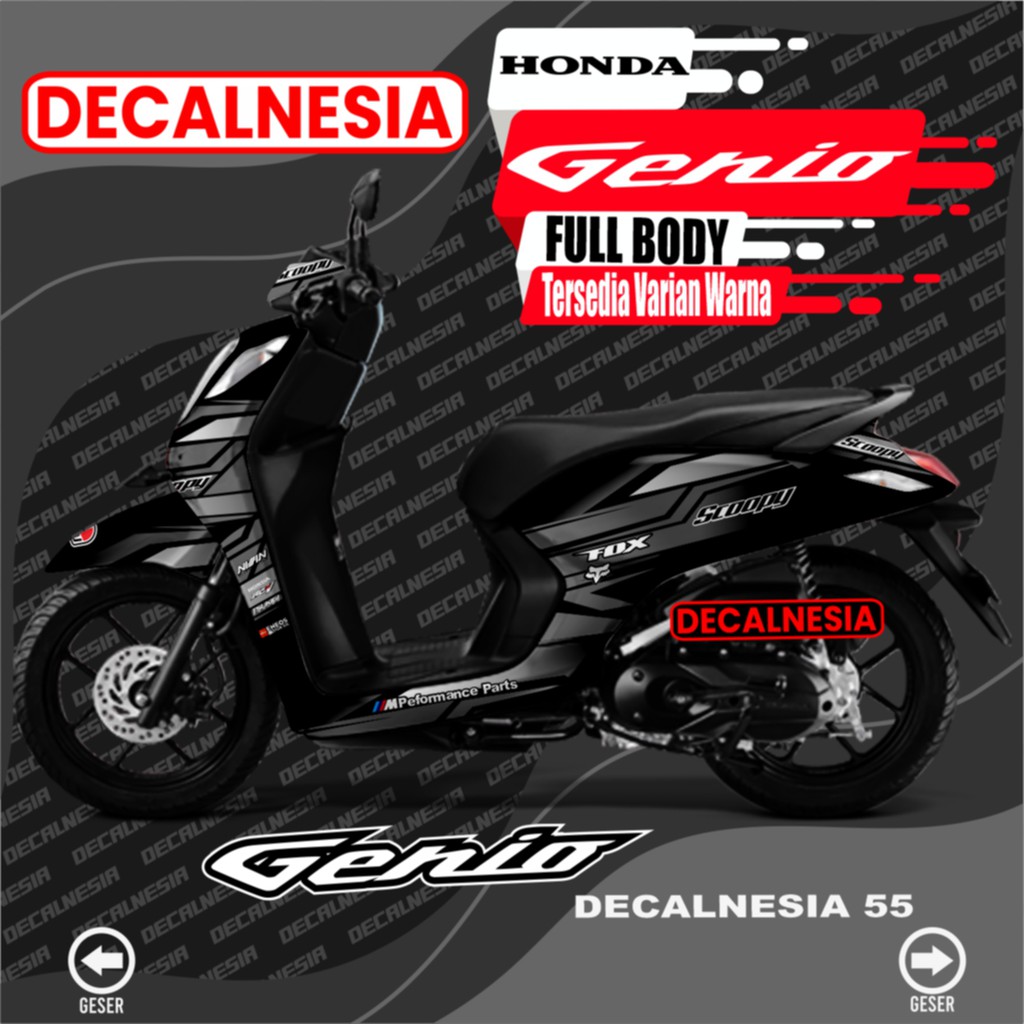Jual Decal Genio Full Body Stiker Motor Modifikasi Variasi Dekal ...