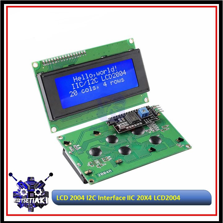 Jual LCD 2004 I2C IIC 20X4 Module Blue Biru Backlight + DISOLDER ...