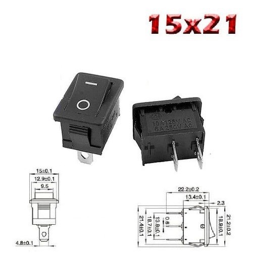 Jual Switch Saklar 2 Pin 2 kaki Karaoke Rocker Switch Dispenser Hitam ...