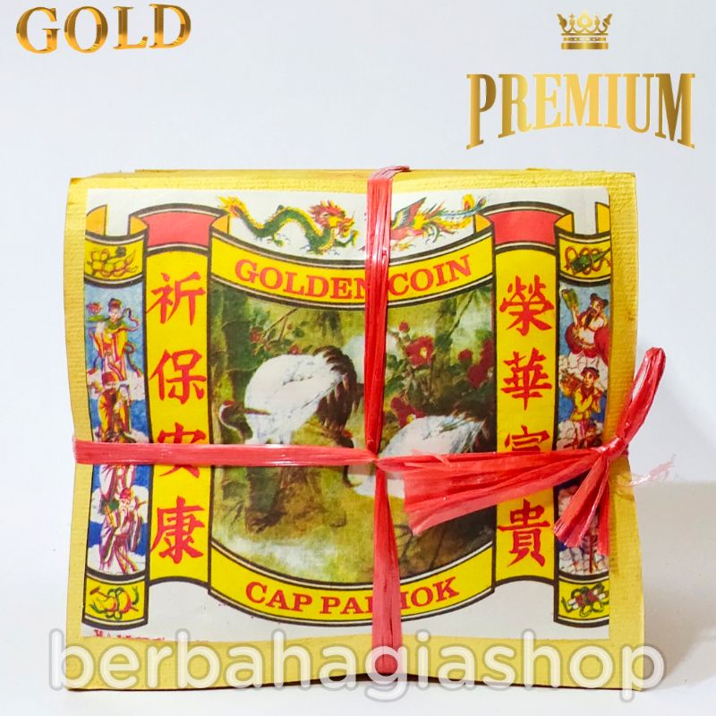 Jual Kertas Sembahyang Kim Cua Kimcua Emas Mok Besar Cap 2 Bangau Pai ...