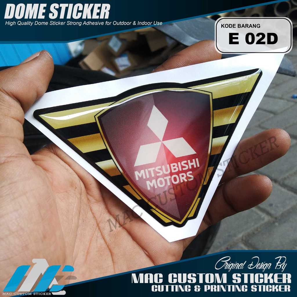 Jual E02D - STIKER TIMBUL MITSUBISHI - EMBLEM MITSUBISHI - STICKER LOGO ...