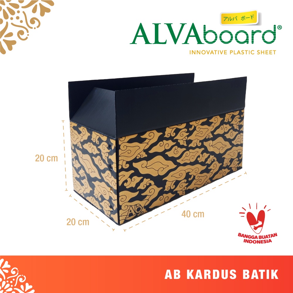 Jual ALVAboard Kardus Motif Batik, Box Batik Ukuran 40 x 20 x 20 Cm ...