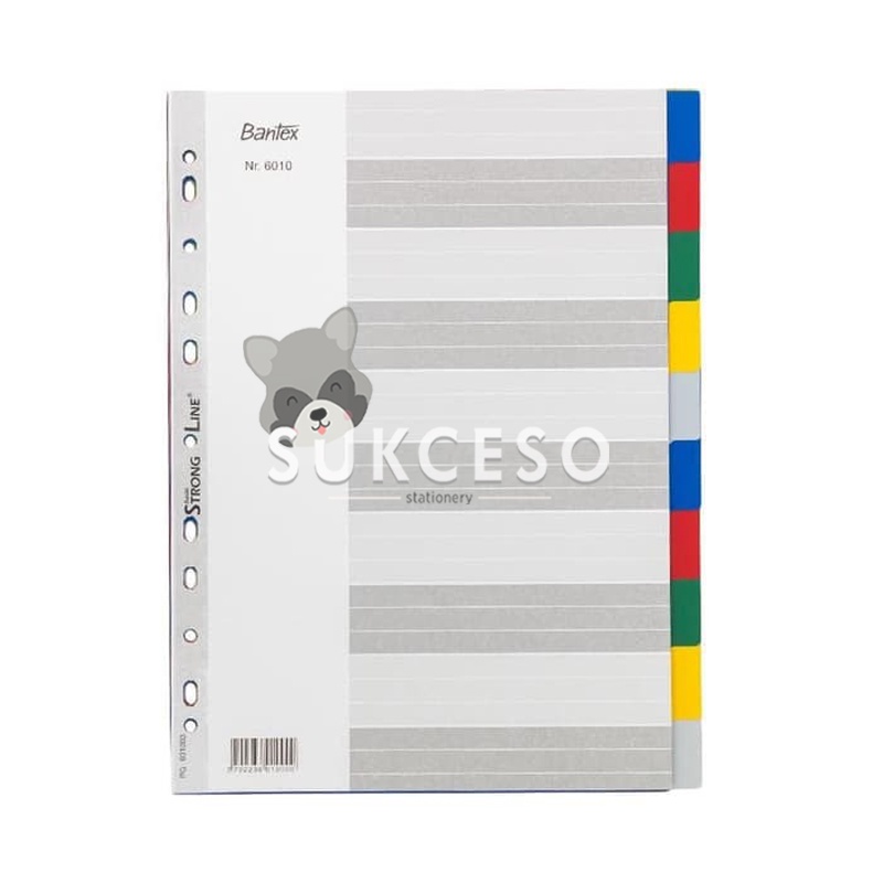 Jual Bantex PP Colour Divider A4 (10 pages) lembar 6010 00 / Pembatas ...