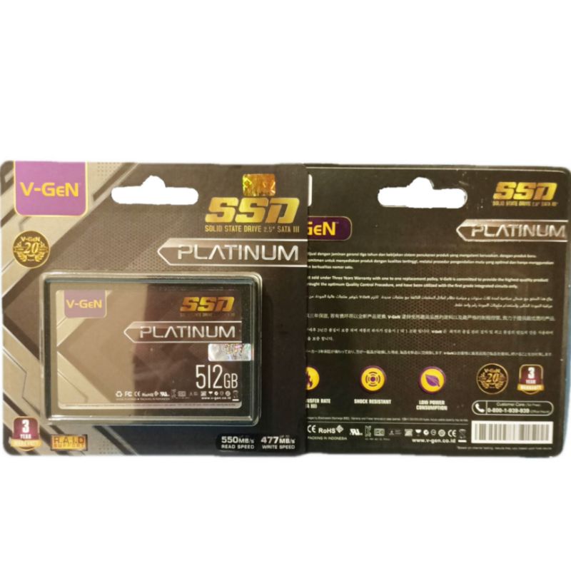 Jual SSD V-Gen 512GB 2.5" Sata III 6GB/s SSD Internal Pc / Laptop ...