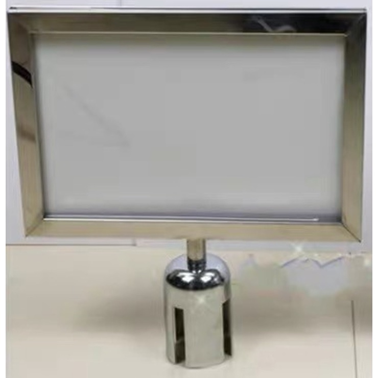 Jual sign frame potrait landscape signage,poster papan tiang antrian ...