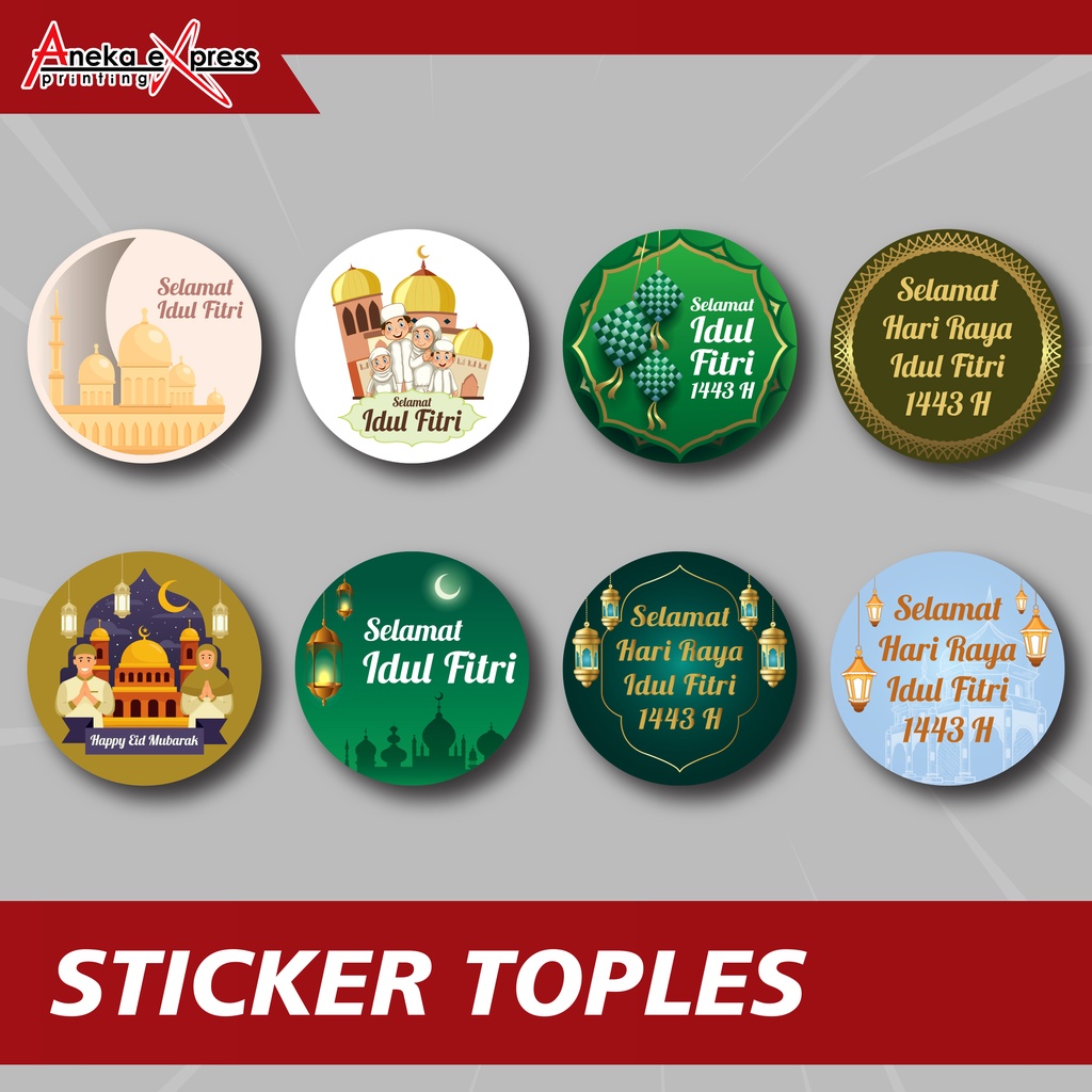 Jual Stiker Toples | Stiker Lebaran Idul Fitri | Sticker Bulat | Stiker ...