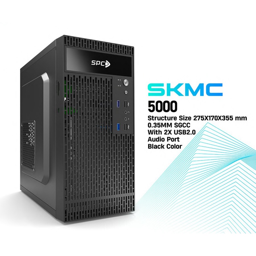 Jual CASING PC CASE STANDAR MURAH SPC SKMC SERIES + INCLUDE PSU 450WATT ...
