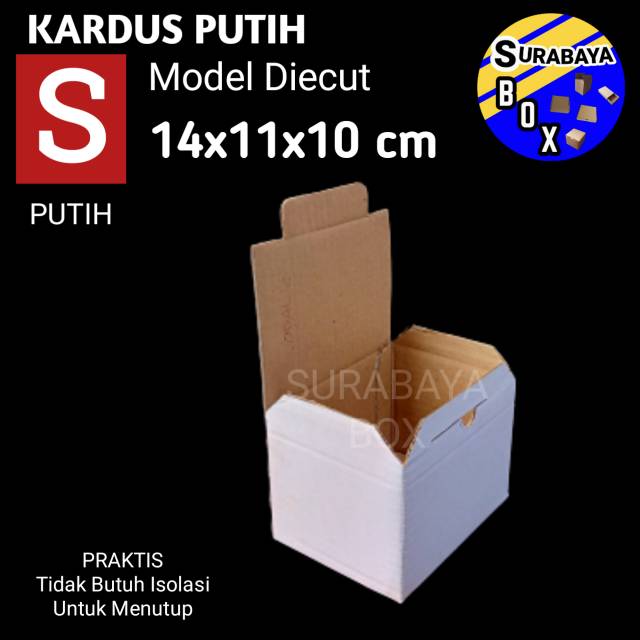 Jual KARDUS S PUTIH 14x11x10cm DUS KARTON BOX KOTAK HP AKSESORIS ...