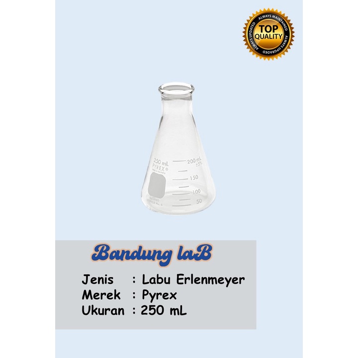 Jual Labu Erlenmeyer Merek Pyrex Ukuran 250 ml 500 ml Original dan ...