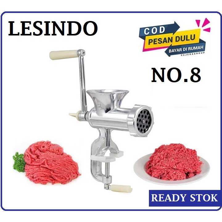 Jual Gilingan Daging Lesindo No 8 Gilingan Daging Berdiri Model Jepit ...