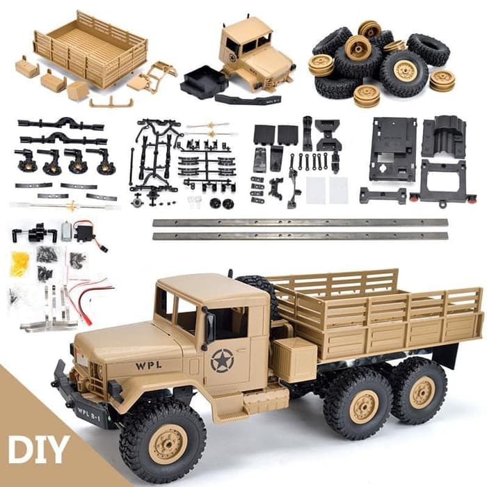 Jual WPL B16K KIT Version B-16K B16-K 1/16 Military Truck 6WD RC ...