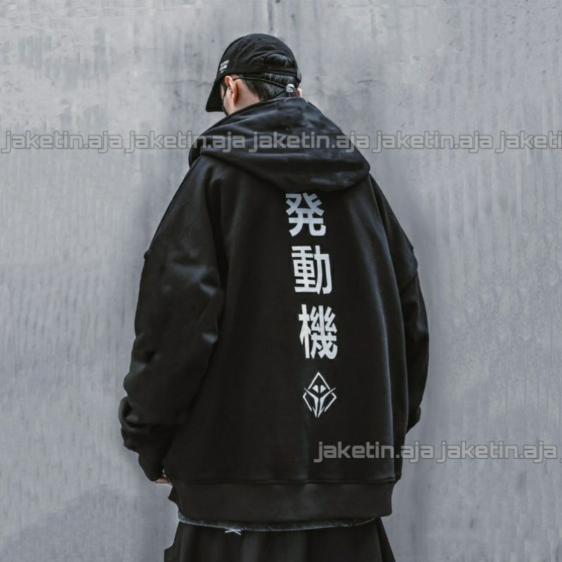 Jual Zip Hoodie Japanese Style (S - 6XL) Jaket ReSleting Zipper Kanji ...
