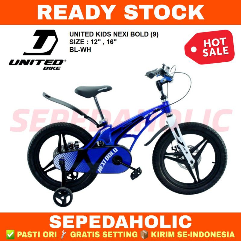Jual Sepeda Anak Laki Laki 12 & 16 Inch BMX UNITED NEXI BOLD Rem Cakram ...