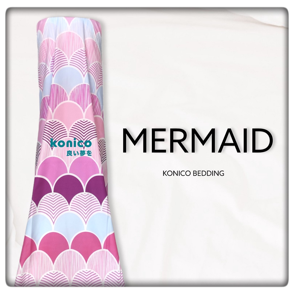 Jual KONICO Bahan Kain Sprei Bahan MIKROTEX Motif MINIMALIS MERMAID Meteran ( kain meteran ...