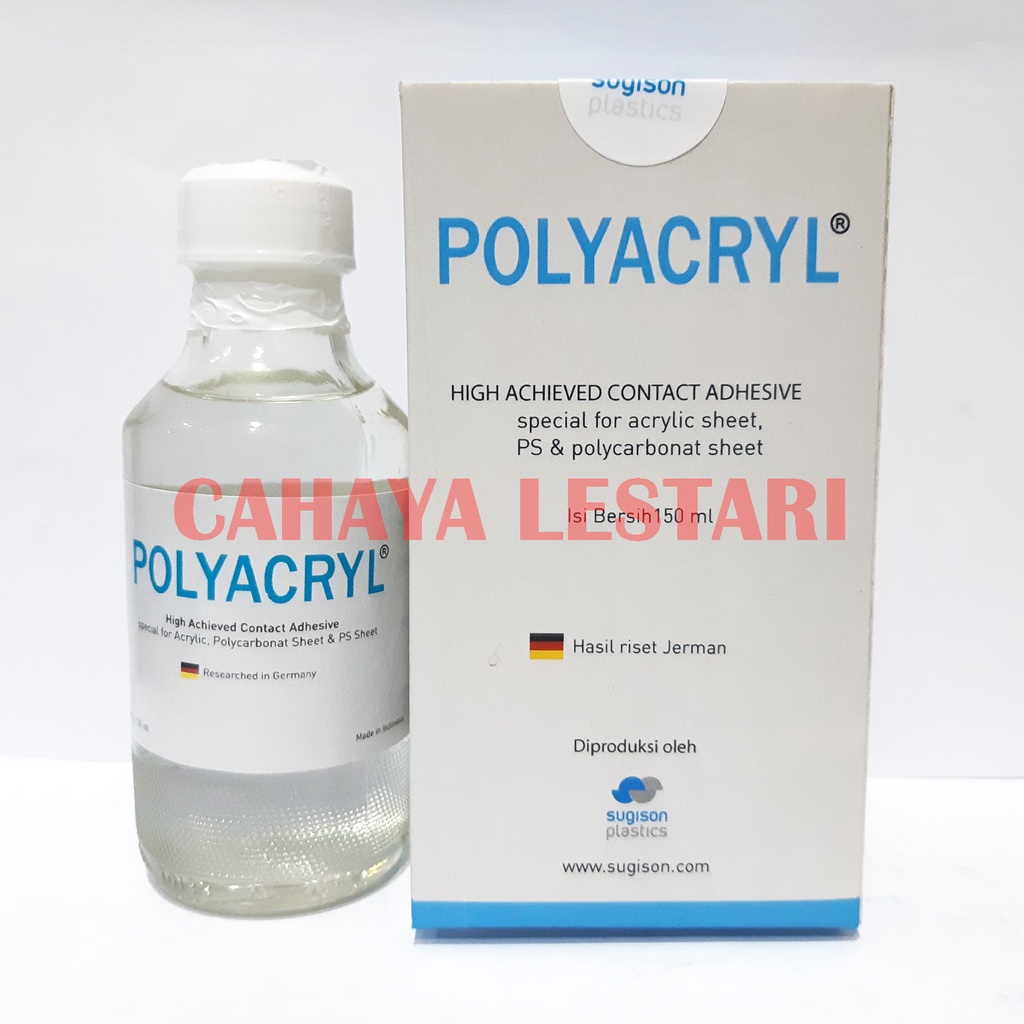 Jual Lem Akrilik Acrylic / Mika Transparan POLYACRYL Germany 150 ml ...