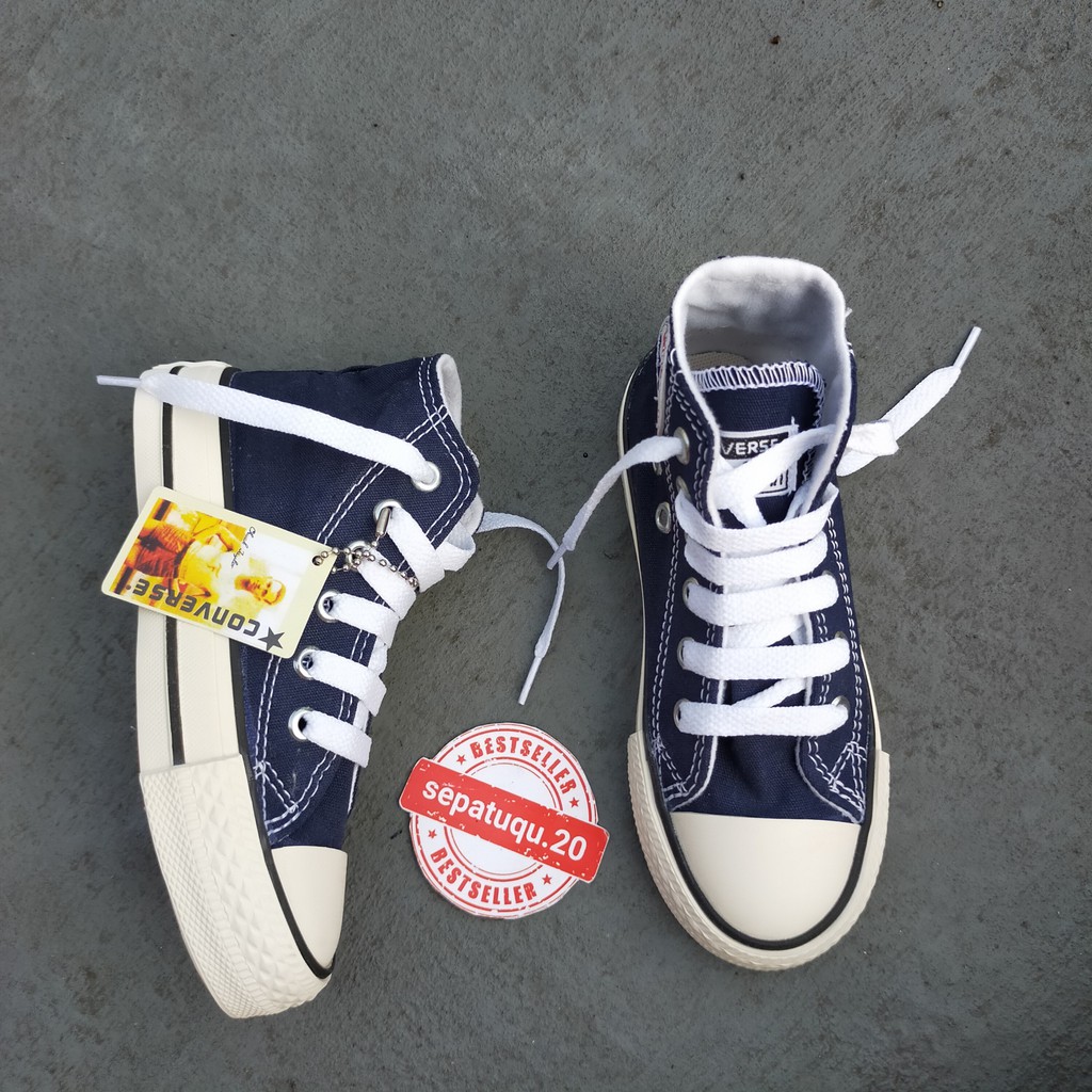 Jual Sepatu convers anak laki laki dan perempuan model tinggi | Shopee ...