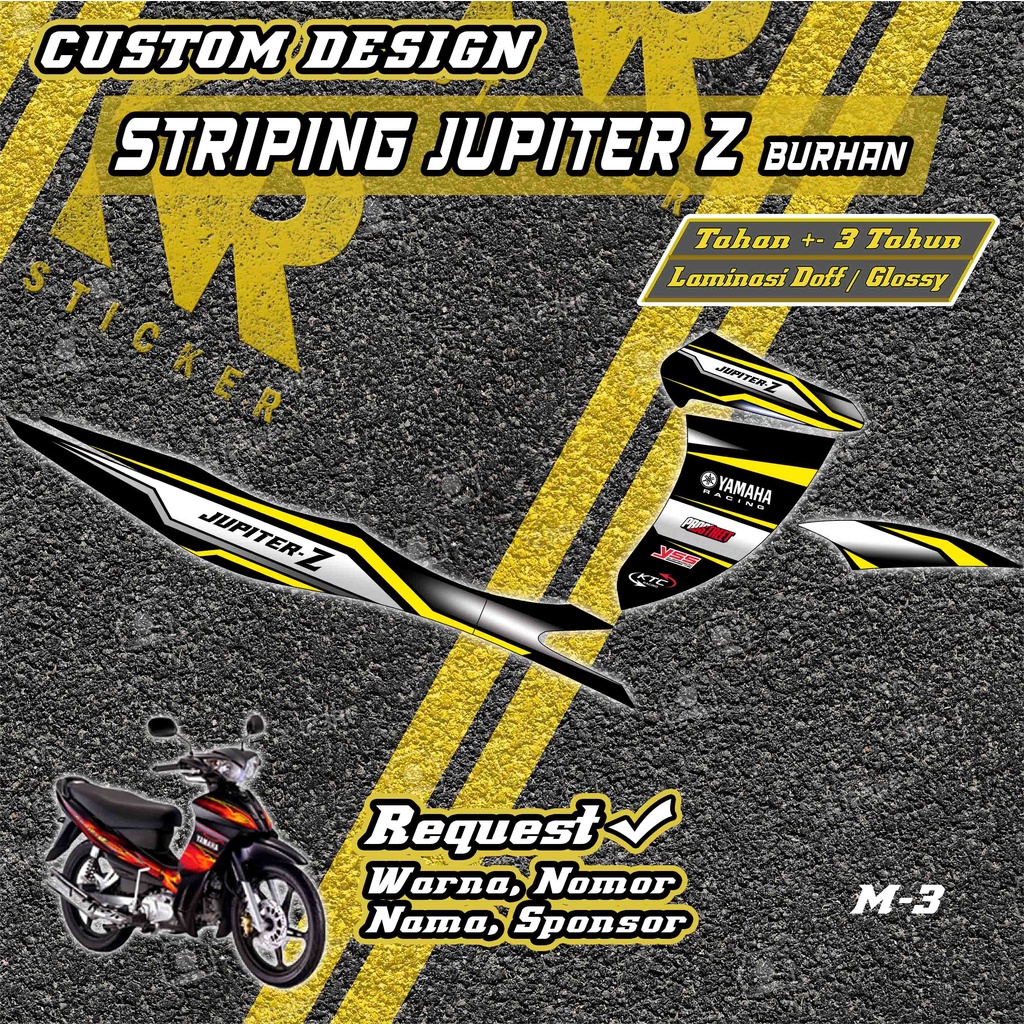 Jual Stiker Striping Jupiter Z | Custom Desain lis striping Stiker ...