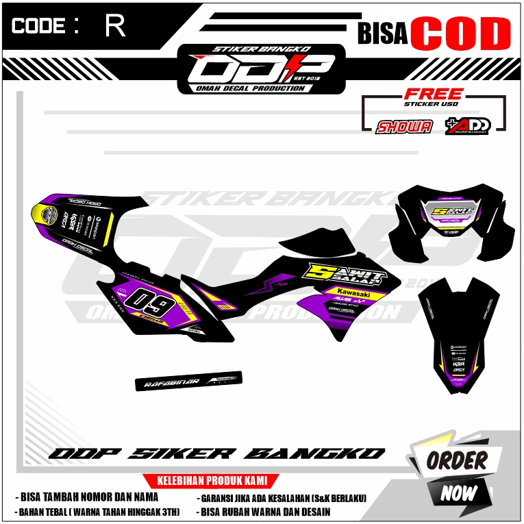 Jual Decal KAWASAKI DTRACKER, full body dekal stiker striping TERBARU ...