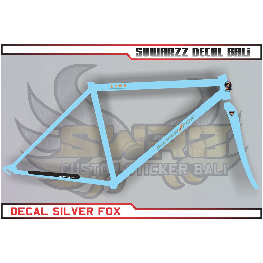 Jual DECAL STIKER STICKER SEPEDA SILVER FOX BIKE | Shopee Indonesia