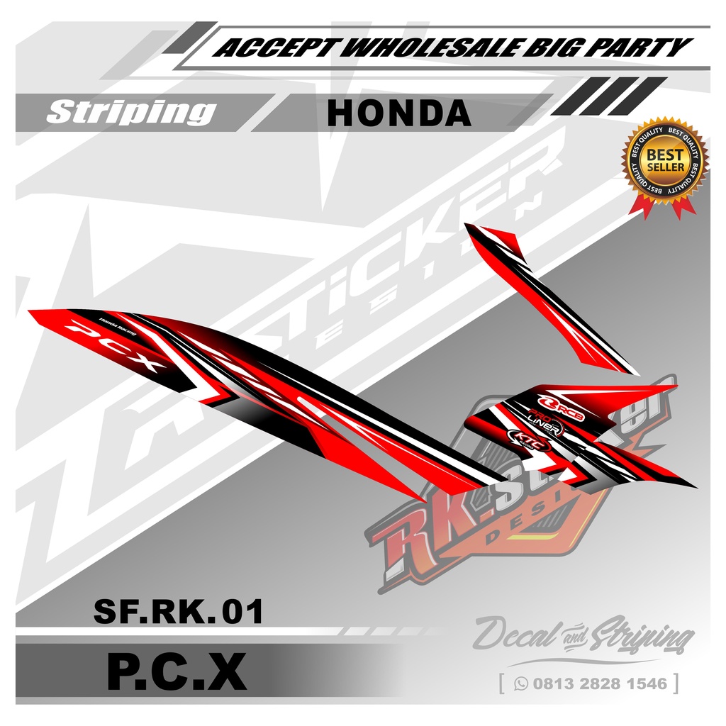 Jual Stiker Motor PCX LAMA Sticker Striping Variasi Motor PCX LAMA ...