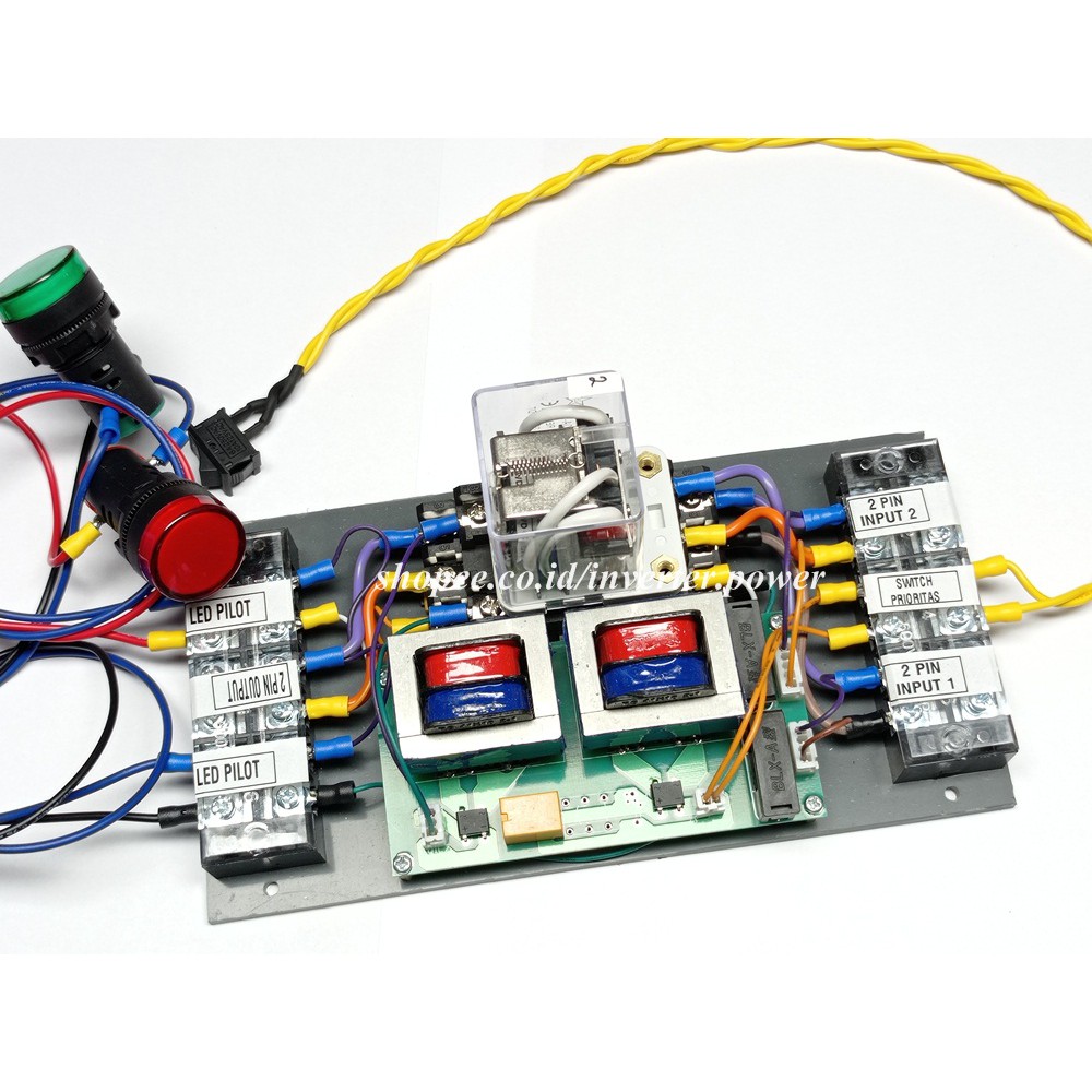 Jual Rate 20A ATS relay 2 sumber listrik lengkap dengan pilihan mode ...