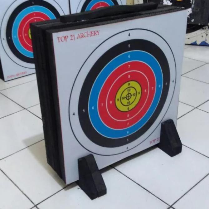 Jual Promo Bantalan Target panahan 14x50x50 cm + Stand Penyangga Ready ...