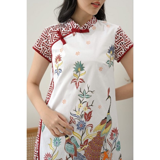 Jual Dress Ceongsam/ Congsam / Cheongsam Batik Motif Burung #183 ...