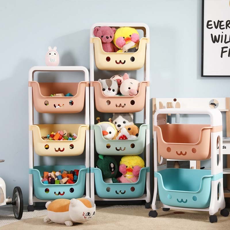 Jual Rak Mainan Anak Rak Susun Roda Plastik Tempat Penyimpanan ...