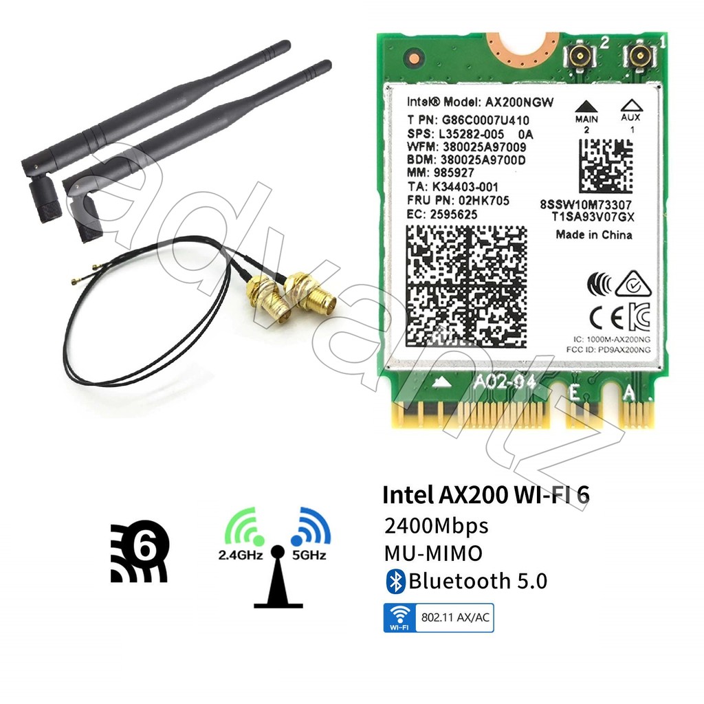 Jual Intel Wifi 6 AX200 802.11ax BT 5.0 Asrock Deskmini desktop kit ...