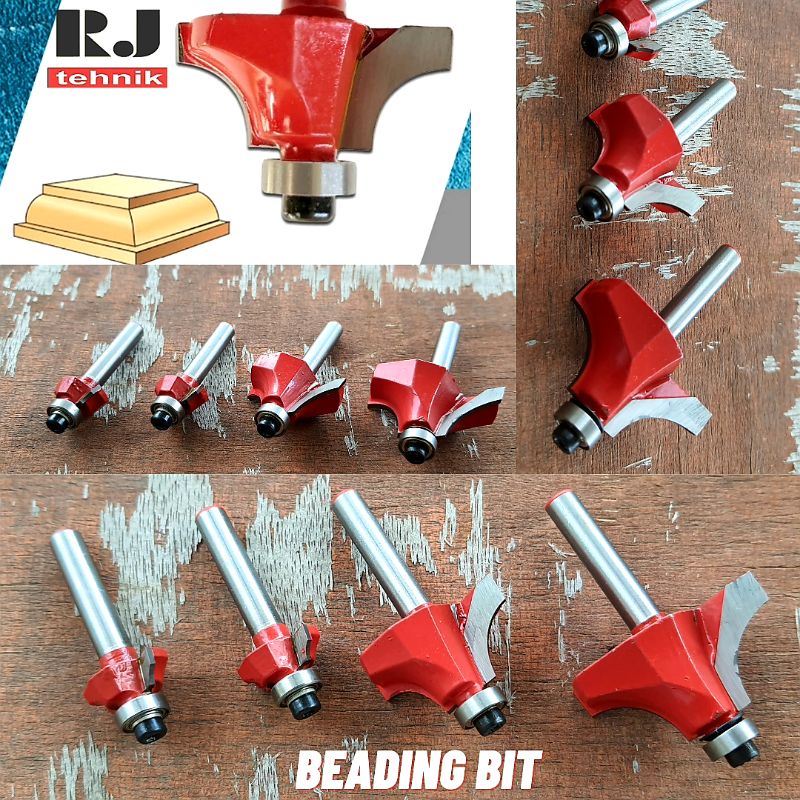 Jual Mata Profil Kayu Beading Bit Wood Router Lazaro 1/4"× 3 ,4 ,5 ,6 ...