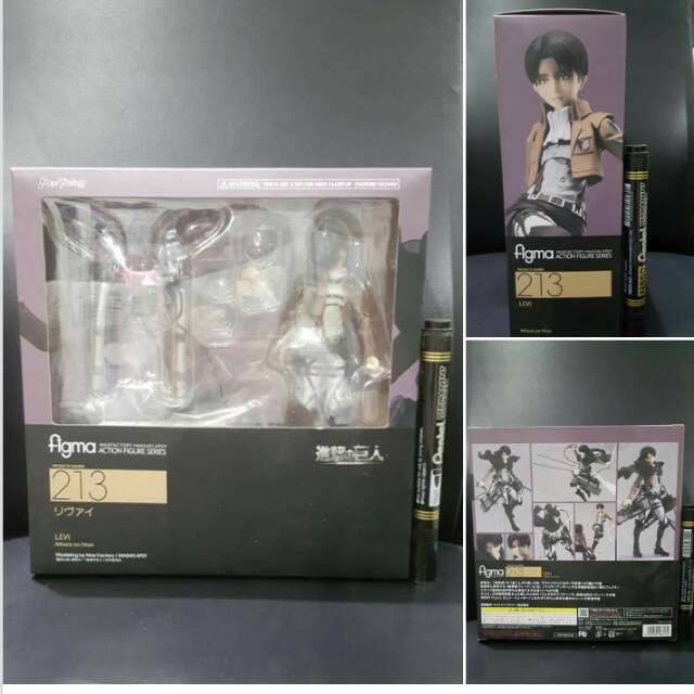 Jual Mainan action figure Figma Levi Attack on Titan Figma 213 Tinggi 6 ...