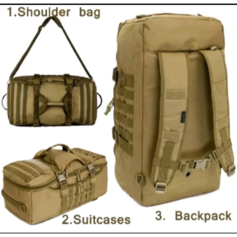 Jual Tas cover Brimob super jumbo 75L tas ransel 3in1 tas travel jumbo ...