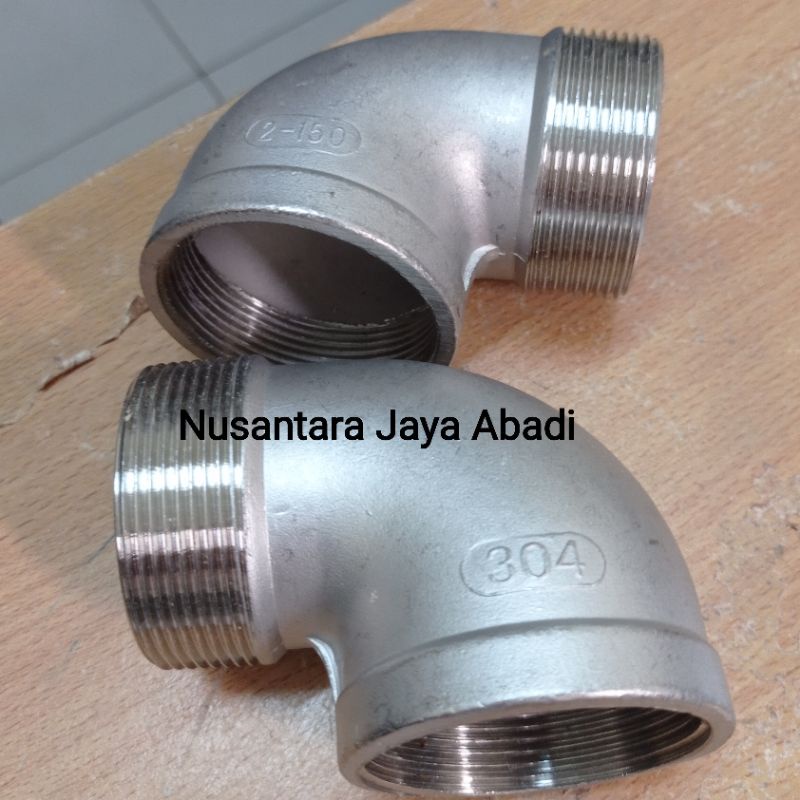 Jual Street Elbow Stainless 304 2 " inchi DN 50 Elbow Drat Luar Dalam | Shopee Indonesia