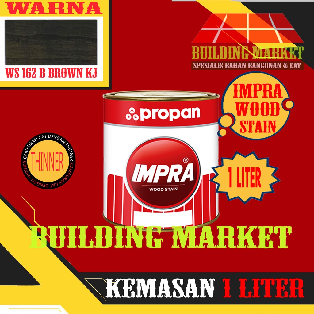 Jual PLITUR KAYU PROPAN WOOD STAIN PROPAN IMPRA POLITUR PELITUR 1 LITER ...