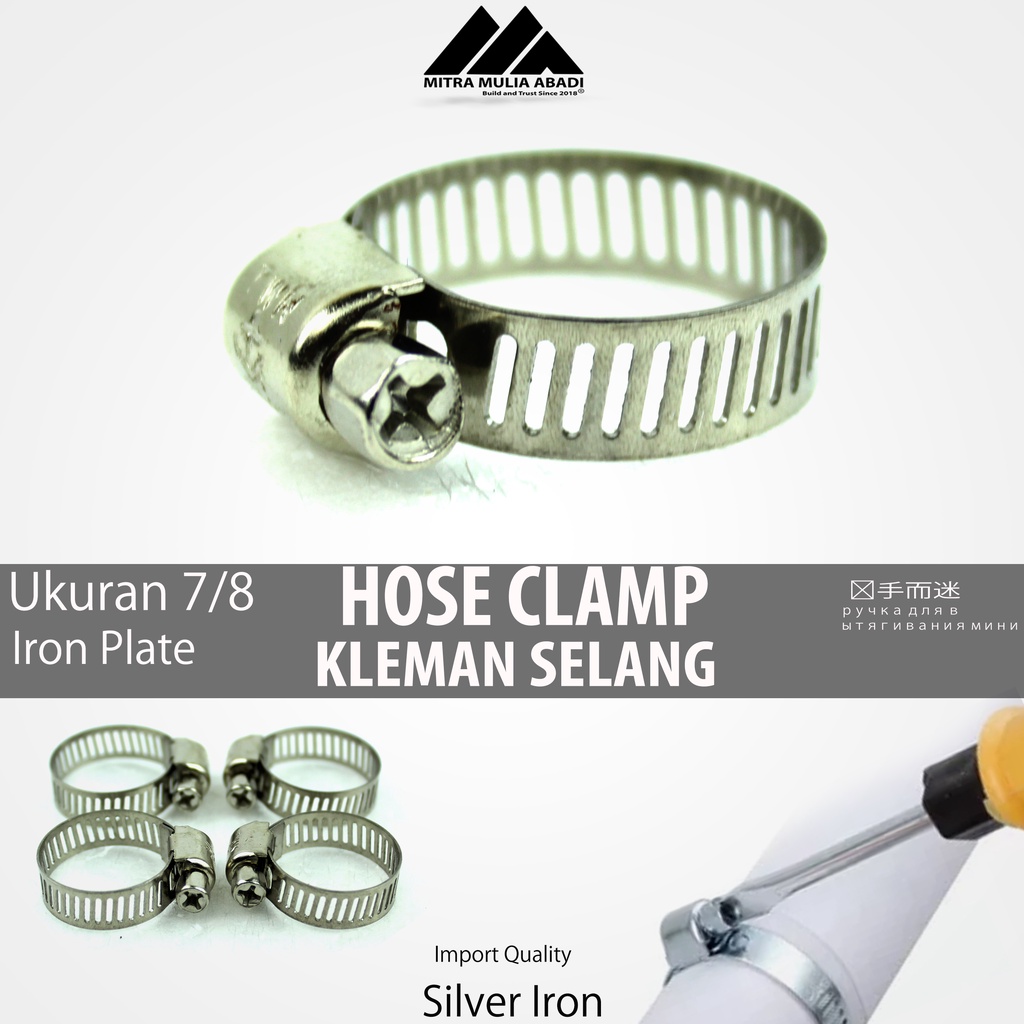 Jual Klem Selang Pipa Stainless Steel 7/8" Hose Clamp Pipe Taman ...