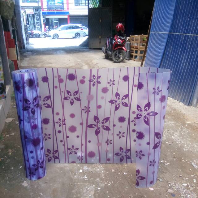 Jual Fiber pagar motif bunga warna ungu | Shopee Indonesia