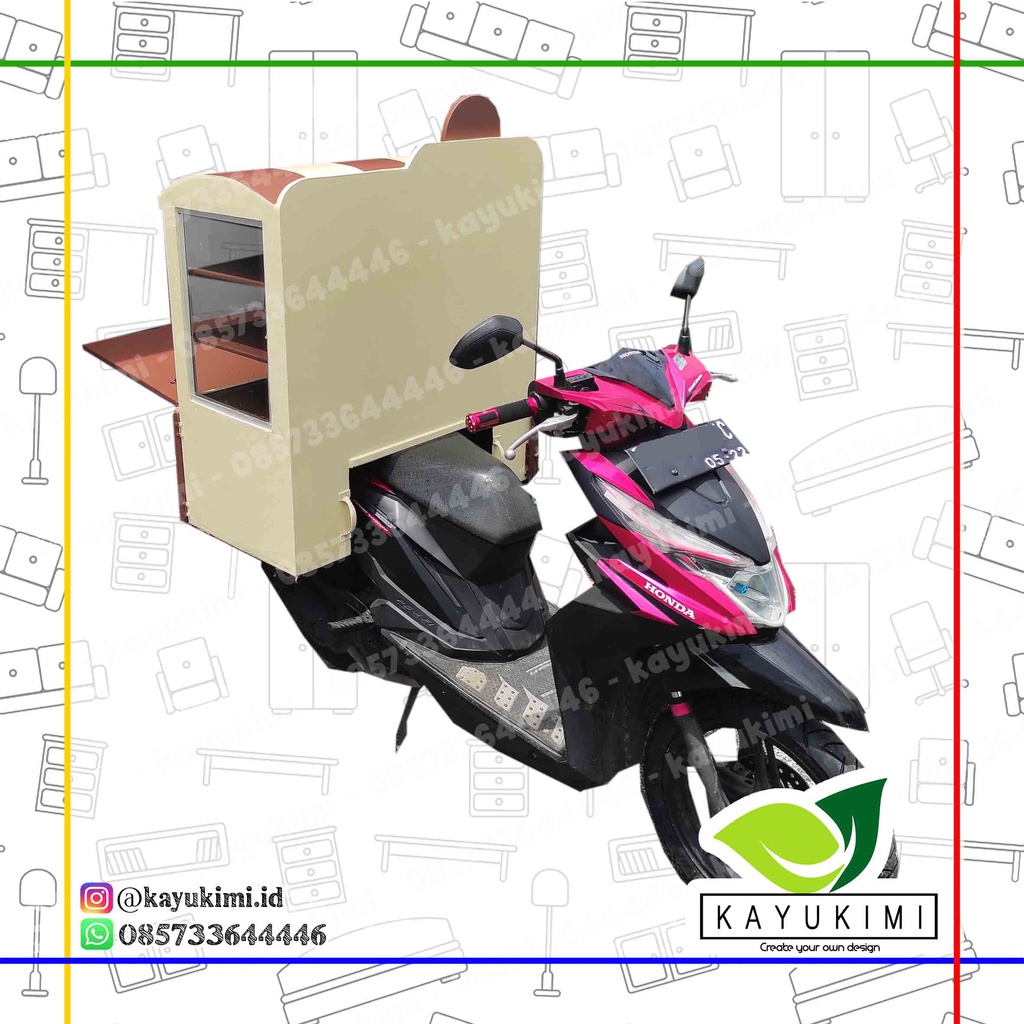 Jual Box Roti Booth roti motor kekinian bisa costume | Shopee Indonesia