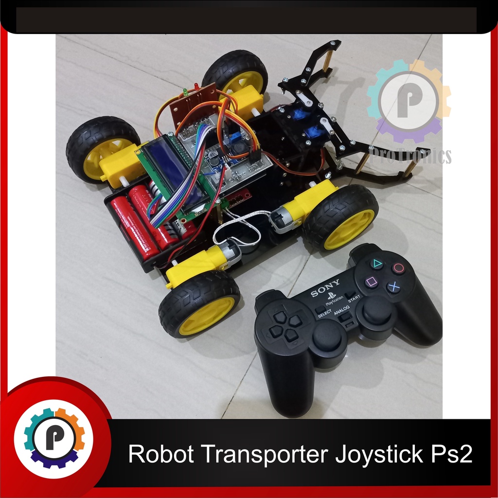 Jual Robot Transporter 4WD Joystick PS2 Wireless Free Coding Standard ...