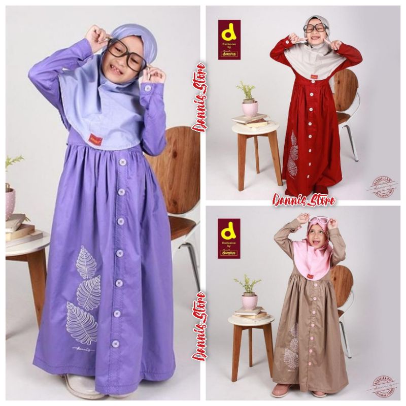 Jual DANNIS Gamis Anak JKPL 0809 Edisi Eksklusif Merah Maroon - Ungu ...