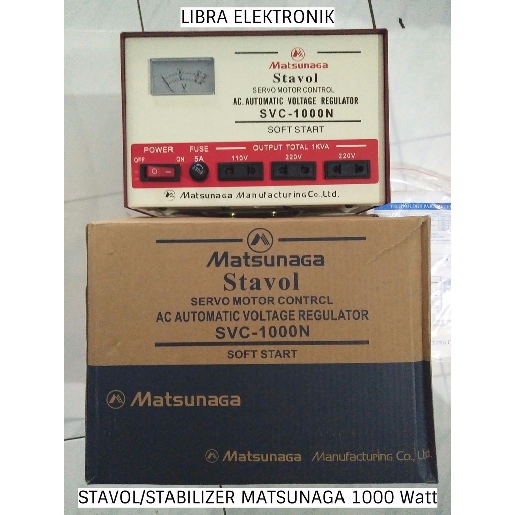 Jual STAVOL STABILIZER MATSUNAGA 1000 Watt Asli | Shopee Indonesia